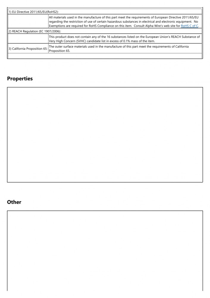 Alpha Wire LC-136 technical document page 2