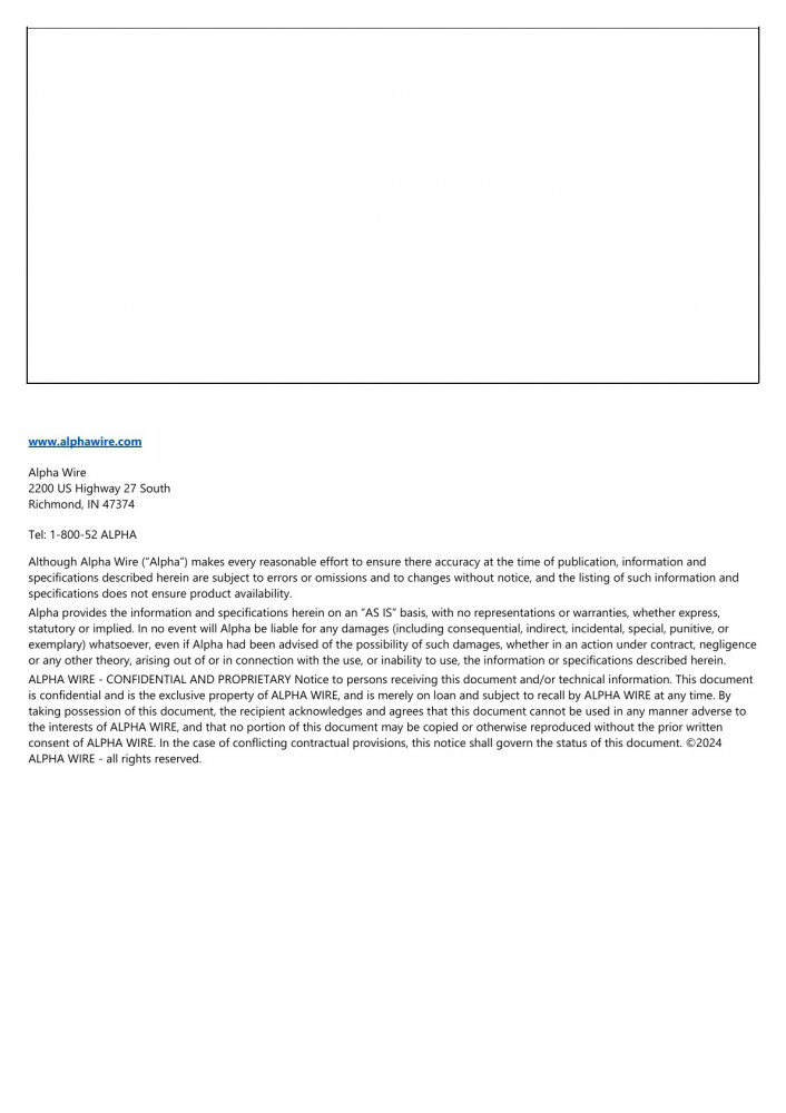 Alpha Wire LC-136 technical document page 3