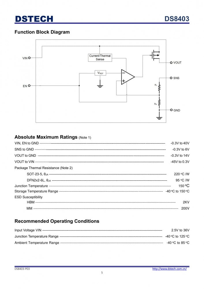 DS8403 datasheet page 5