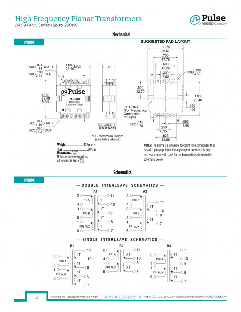 PA0907NL technical document page 2