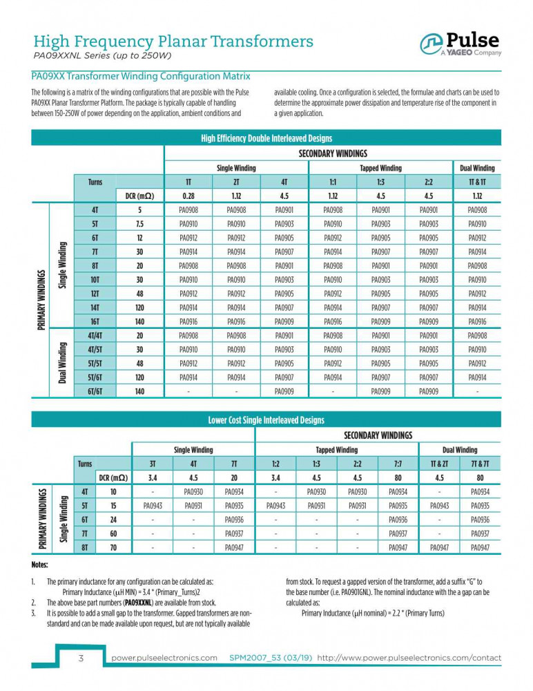 PA0907NL technical document page 3
