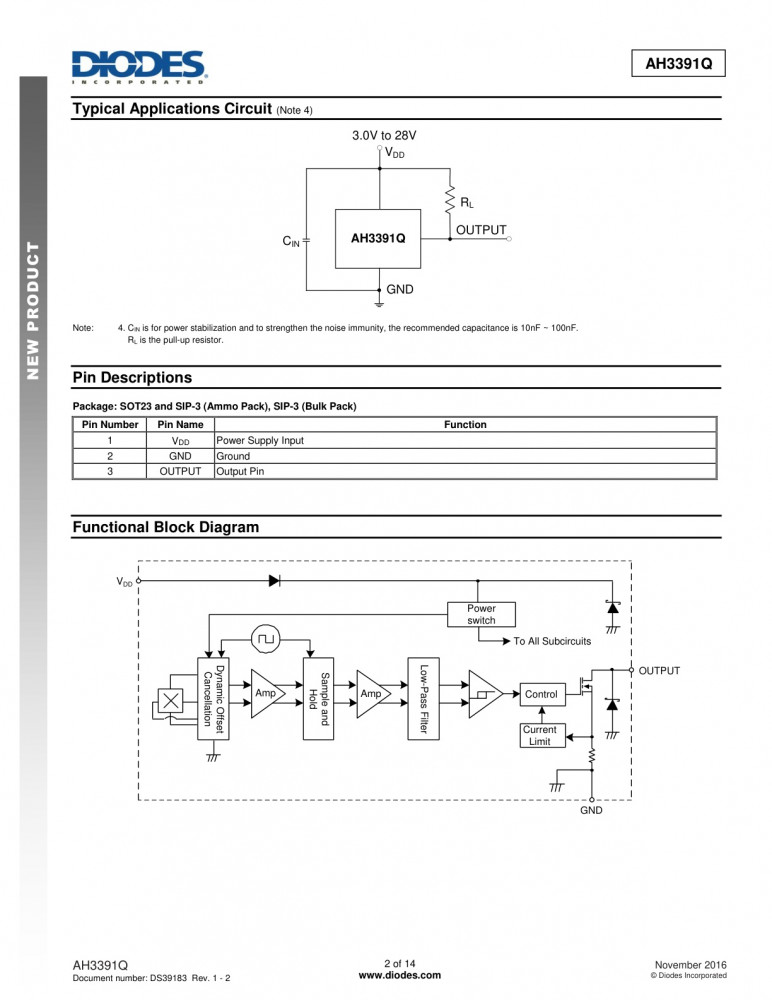 AH3391Q datasheet page 2