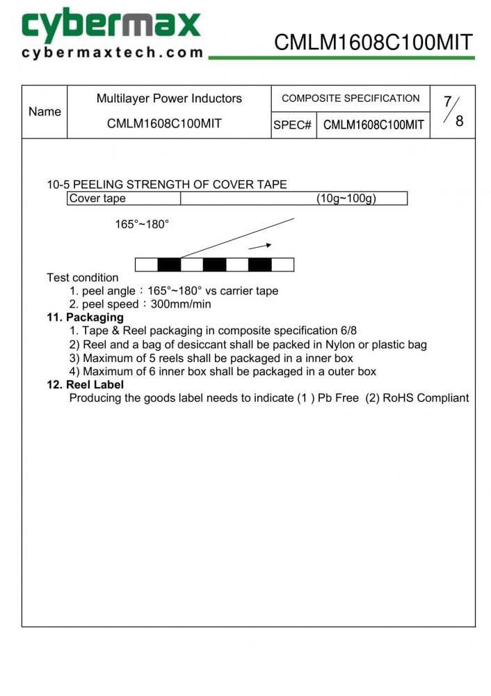CMLM1608C100MIT datasheet page 7