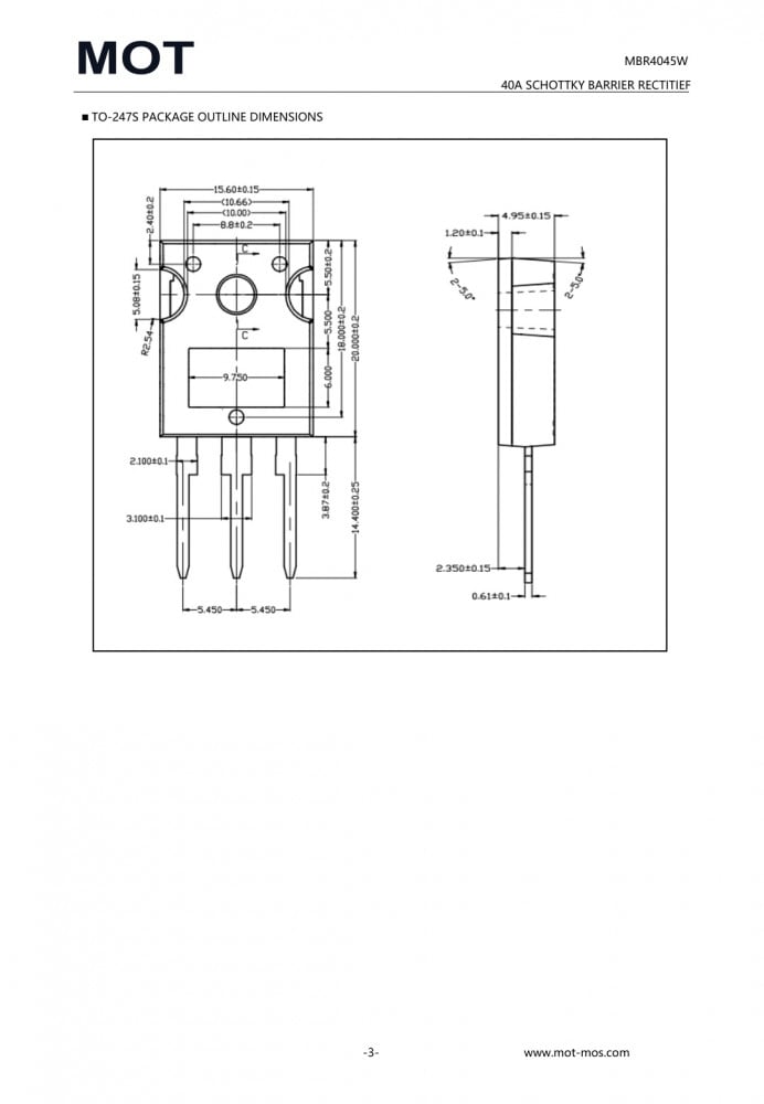 MBR4045W datasheet page 3