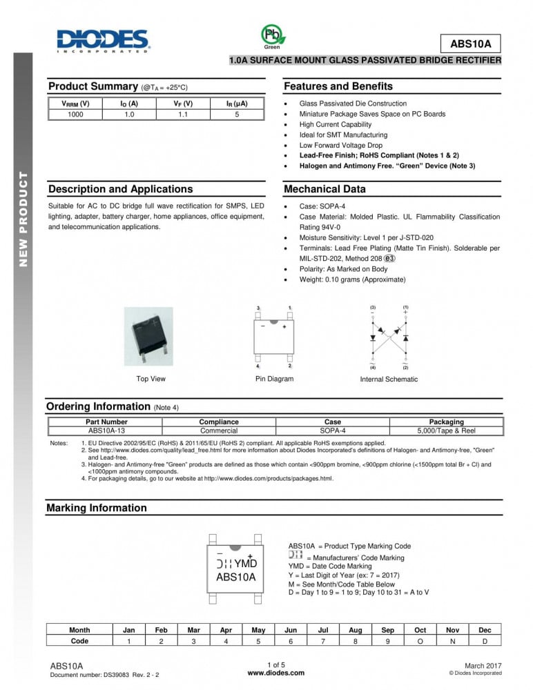 ABS10A-13 datasheet page 1