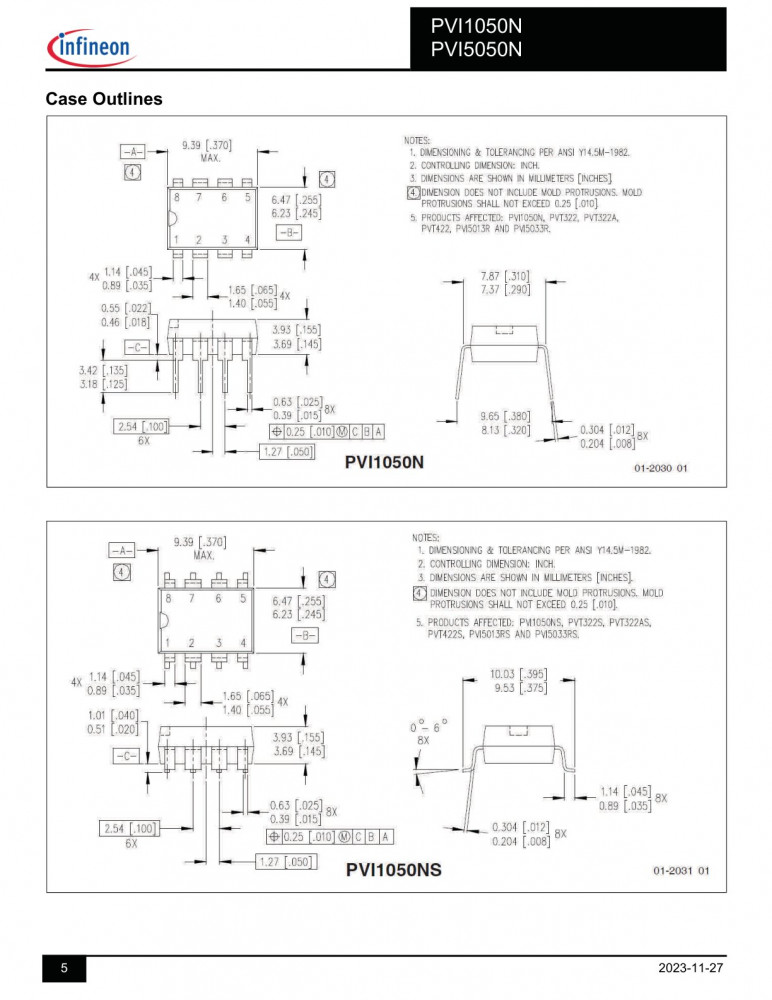 PVI5050N technical document page 5