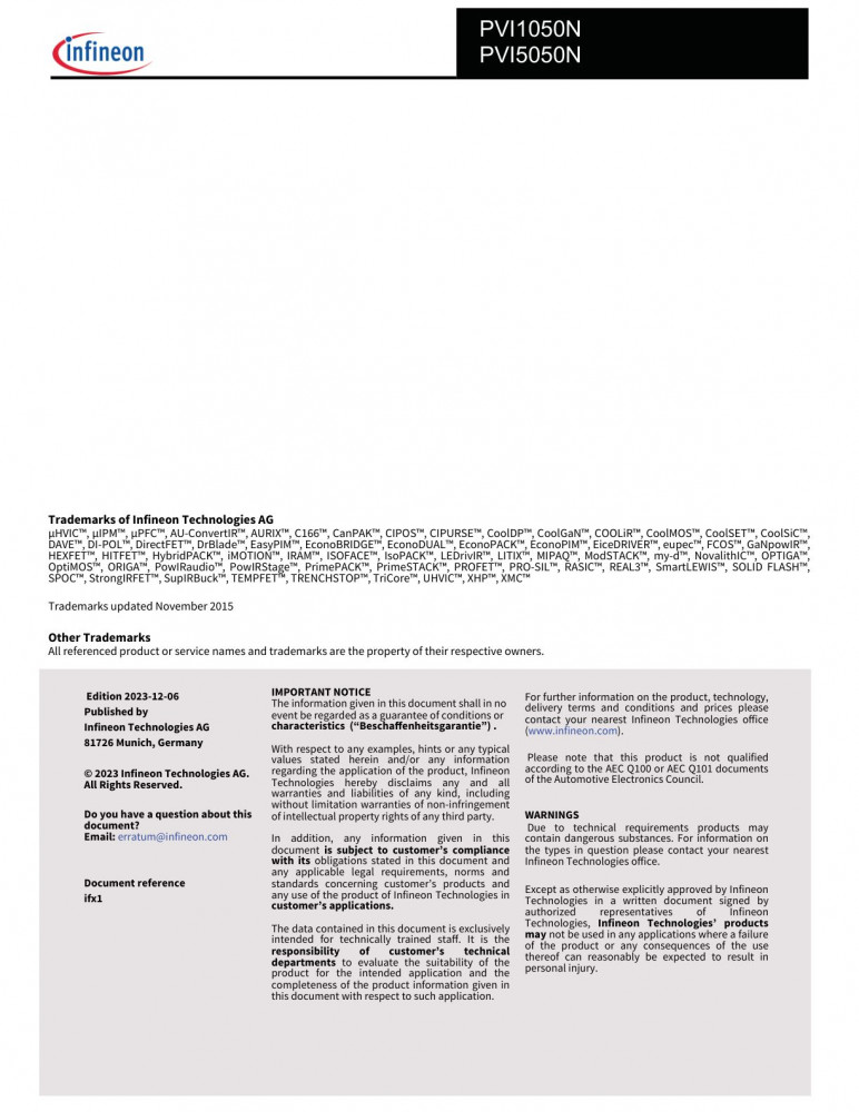PVI5050N technical document page 8