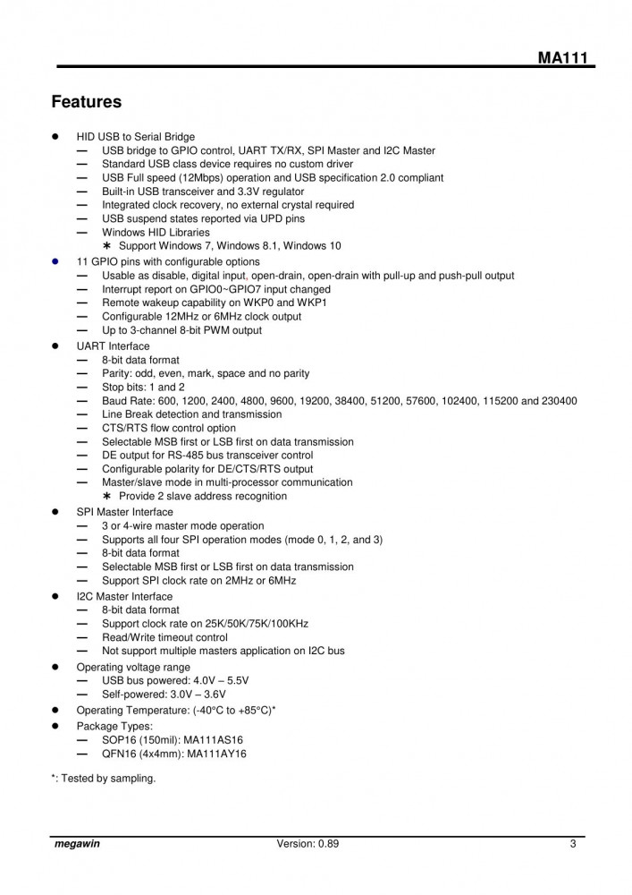 MA111 datasheet page 3