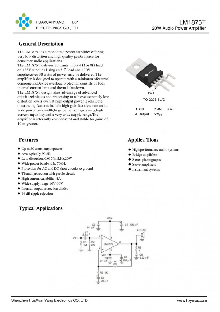 LM1875T datasheet page 1