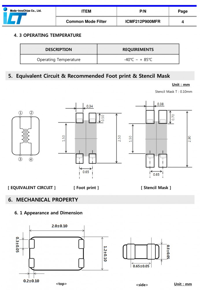 ICMF212P900MFR datasheet page 4