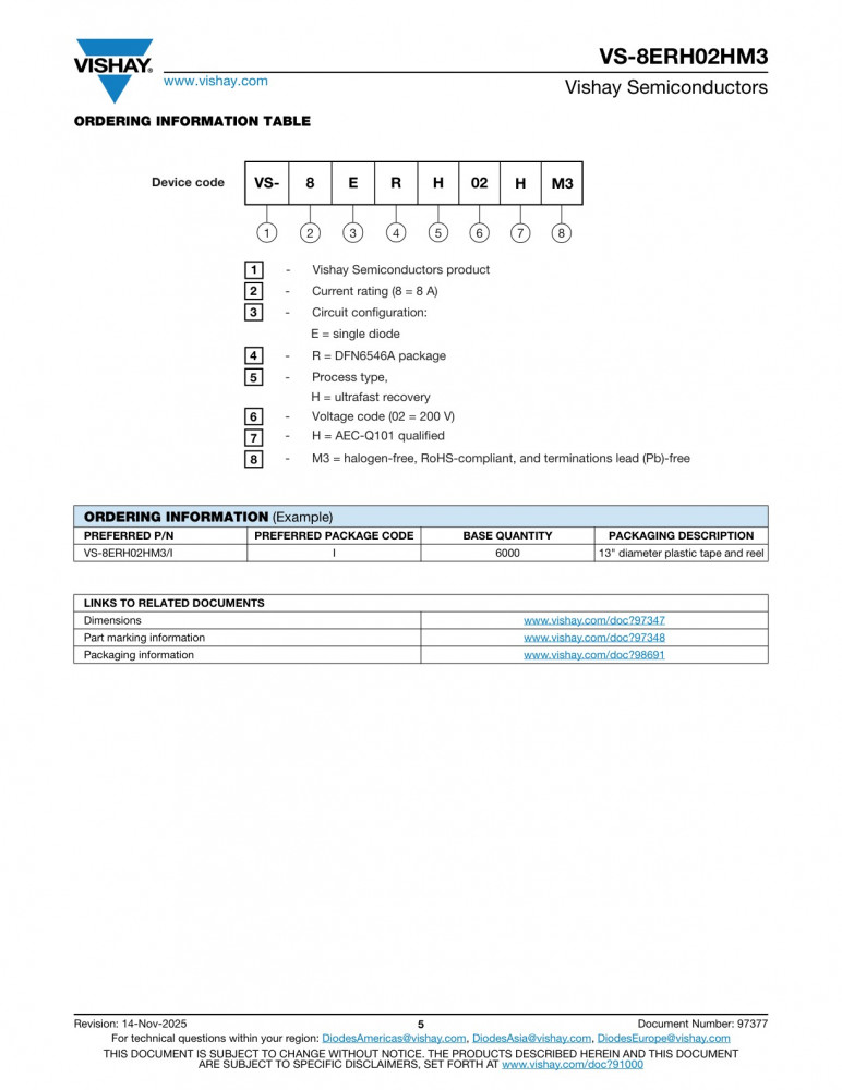 VS-8ERH02HM3/I technical document, page 5
