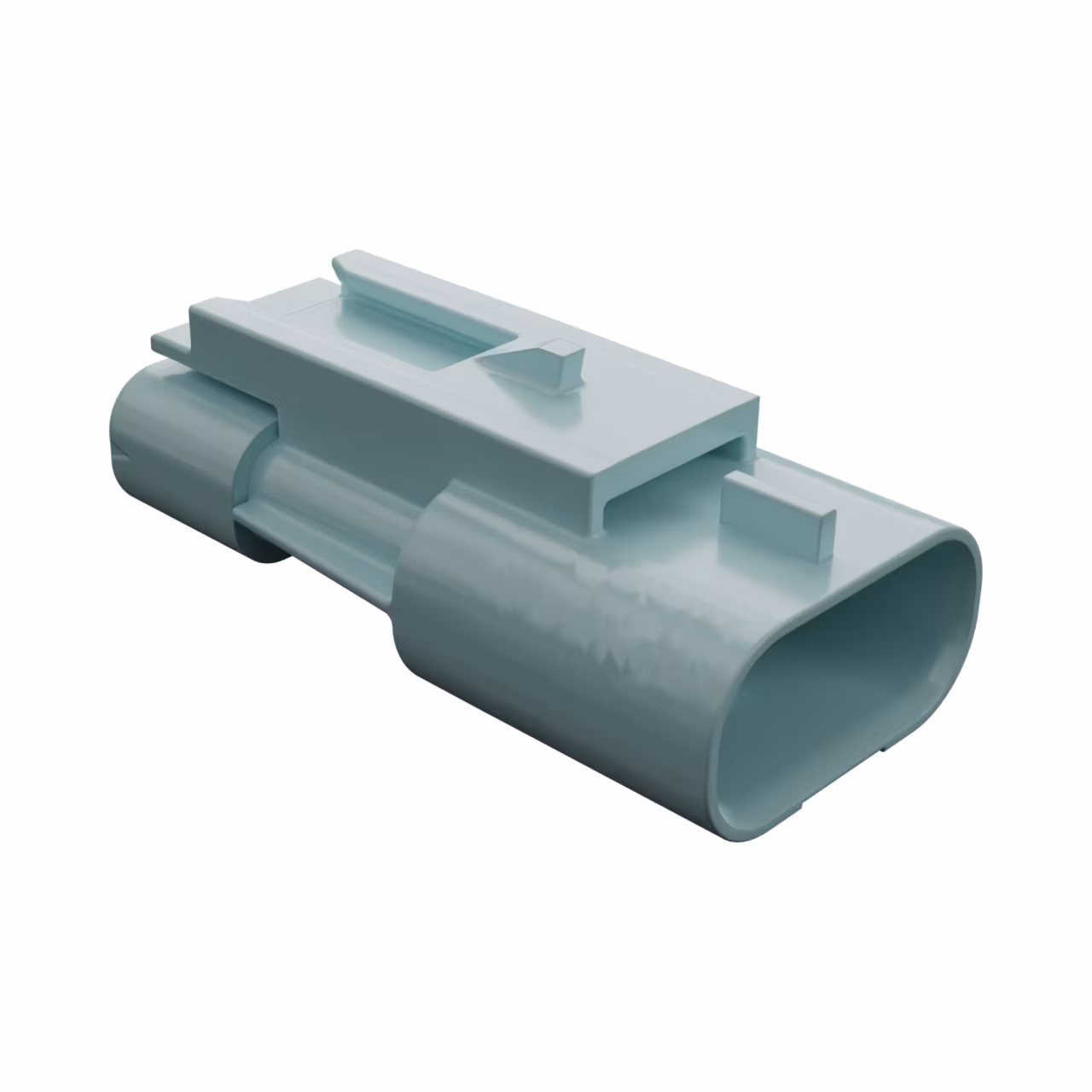 Squba Sealed Plug Assembly with Clipslot, 1.80mm Pitch, Single Row, 6 Circuits, Gray