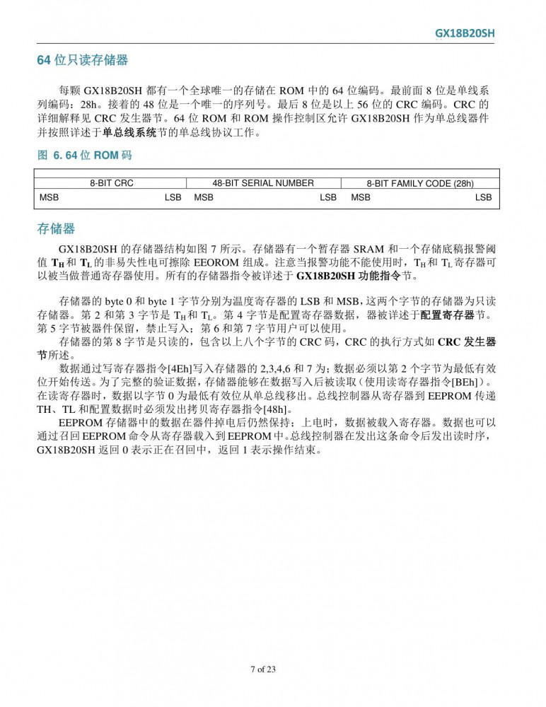 GX18B20SH datasheet page 7