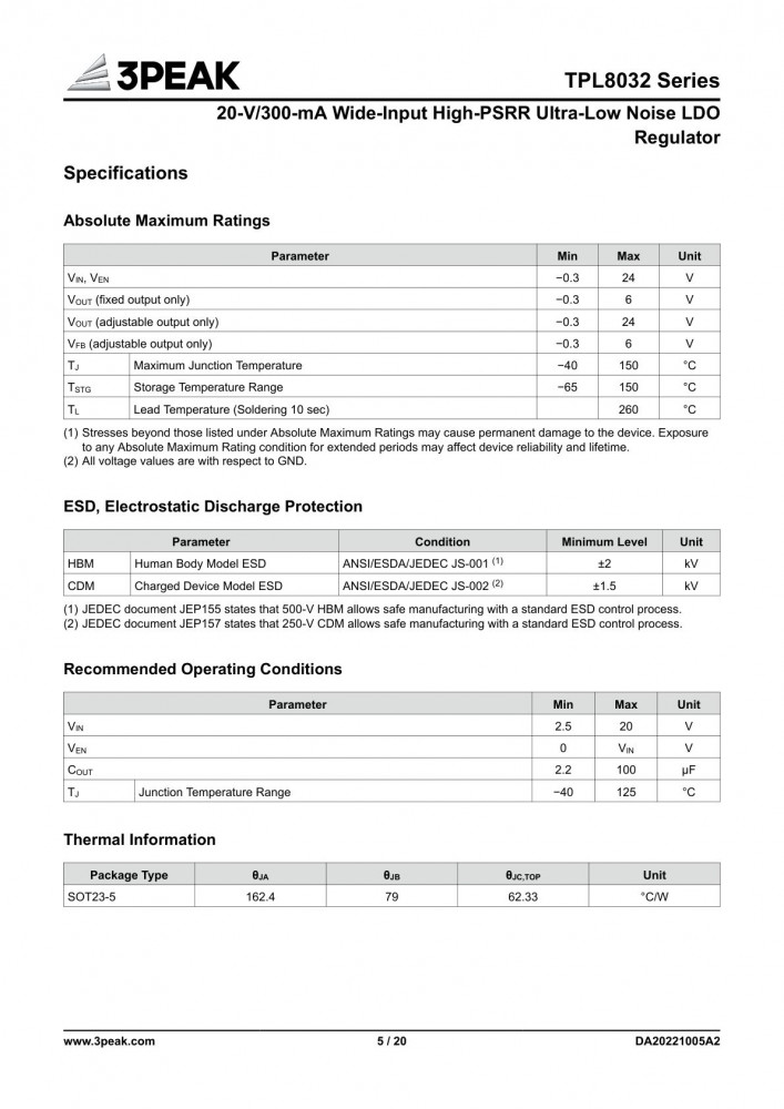 TPL8032AD-S5TR datasheet page 5