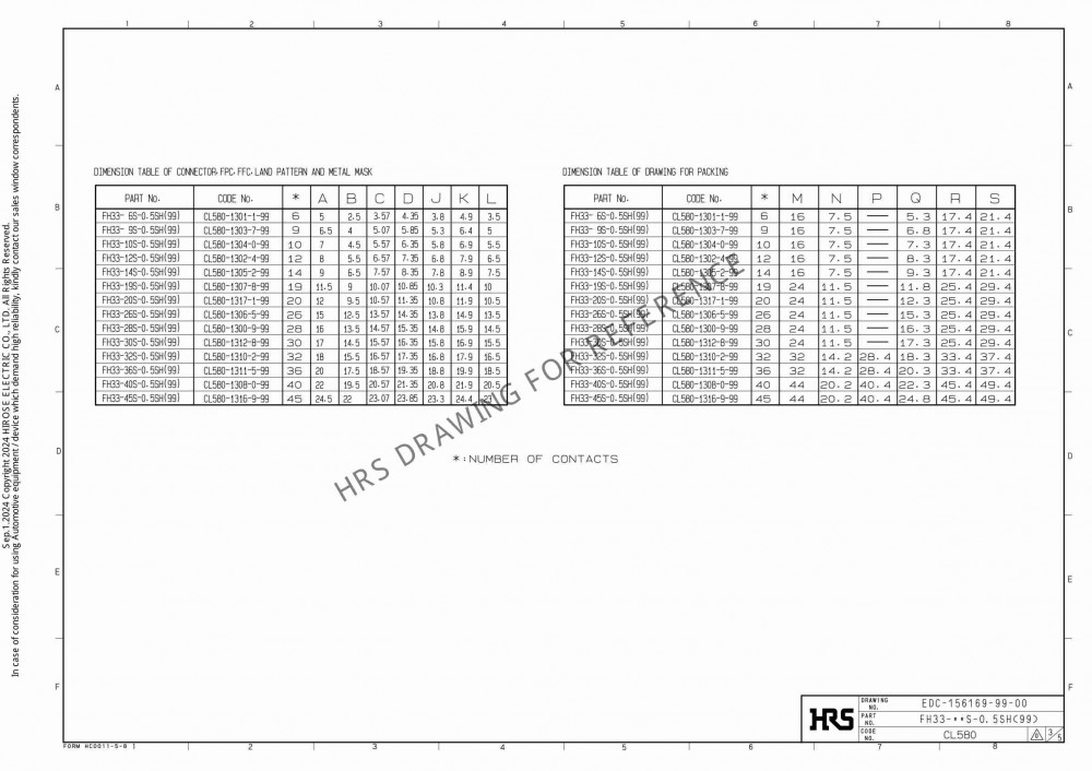 FH33 series technical drawing page 3