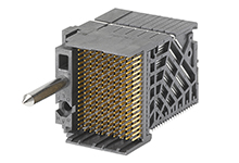 Impact 100 Ohm 6 Pair RAM Right-Angle Header, Right Guided, Left Endwall, 10 Columns, 180 Circuits, Pin Length 4.90mm, Plated Through Hole Dimension 0.39mm, Lead-Free