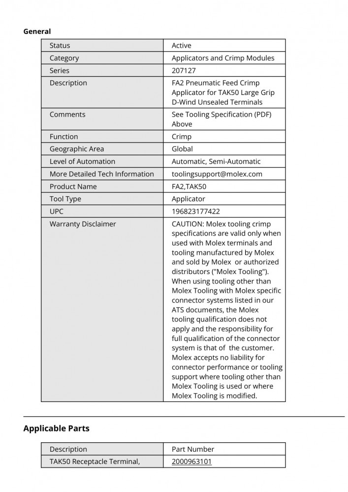 638080510 tooling specification, page 2