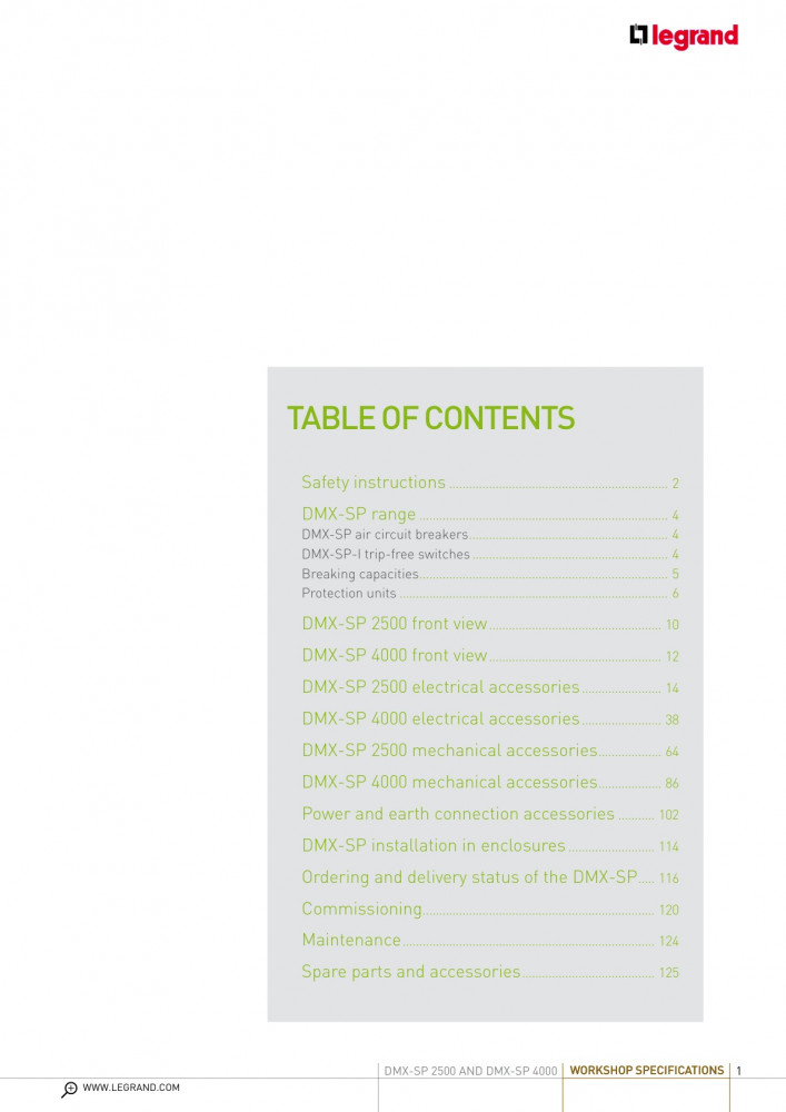 Legrand DMX-SP technical document preview, page 3