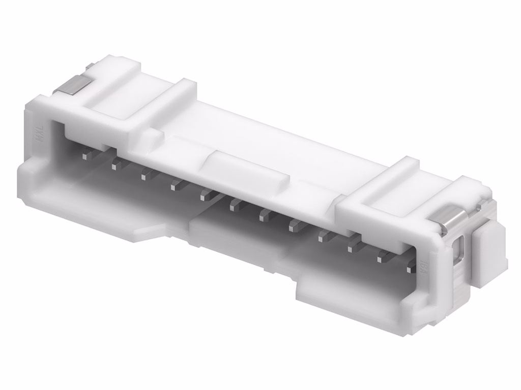 2.00mm Pitch, Micro-Lock Plus PCB Header, Single Row, Right-Angle, Surface Mount, Matte Tin Plating, Positive Lock, 8 Circuits, Low-Halogen, Natural (White)