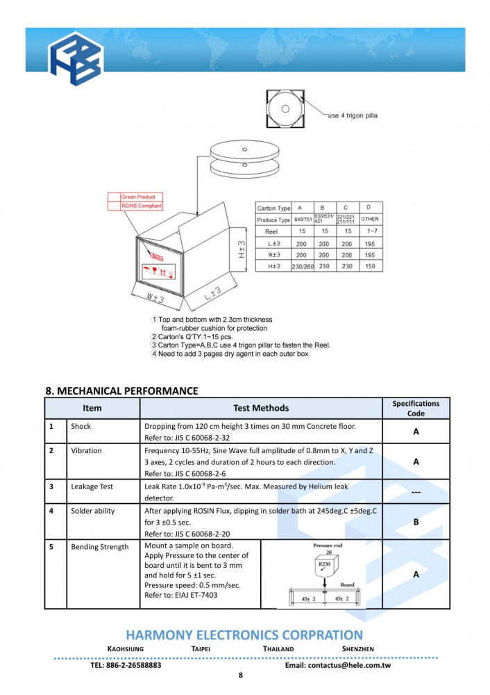HELE X3S025000FC1H-HV specification page 9