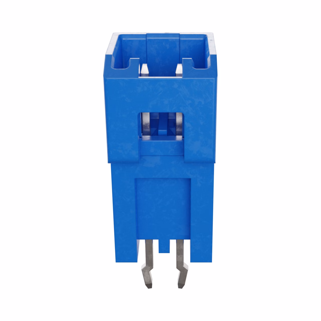 2.00mm Pitch MicroTPA Wire-to-Board Header, Vertical, High Wall Type, Kinked PC Tail, with Inner Positive Lock, 2 Circuits, Blue for sale