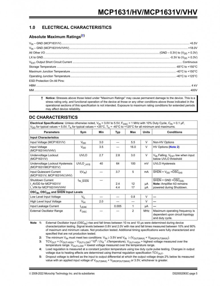 MCP1631V document page 5