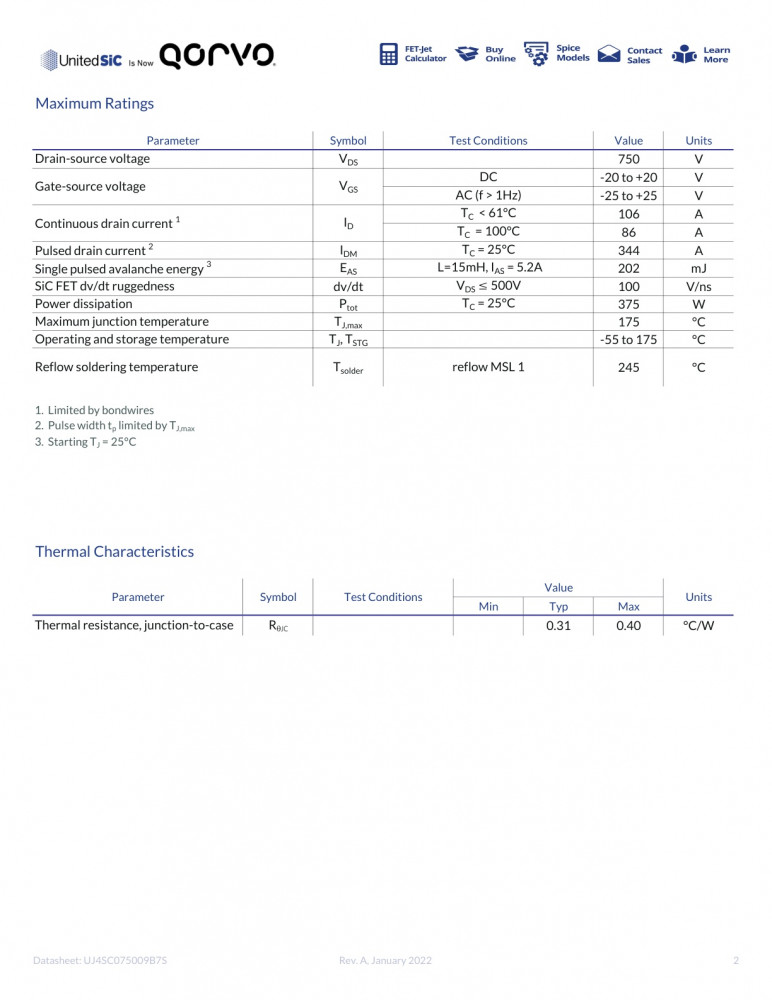 UJ4SC075009B7S datasheet page 2