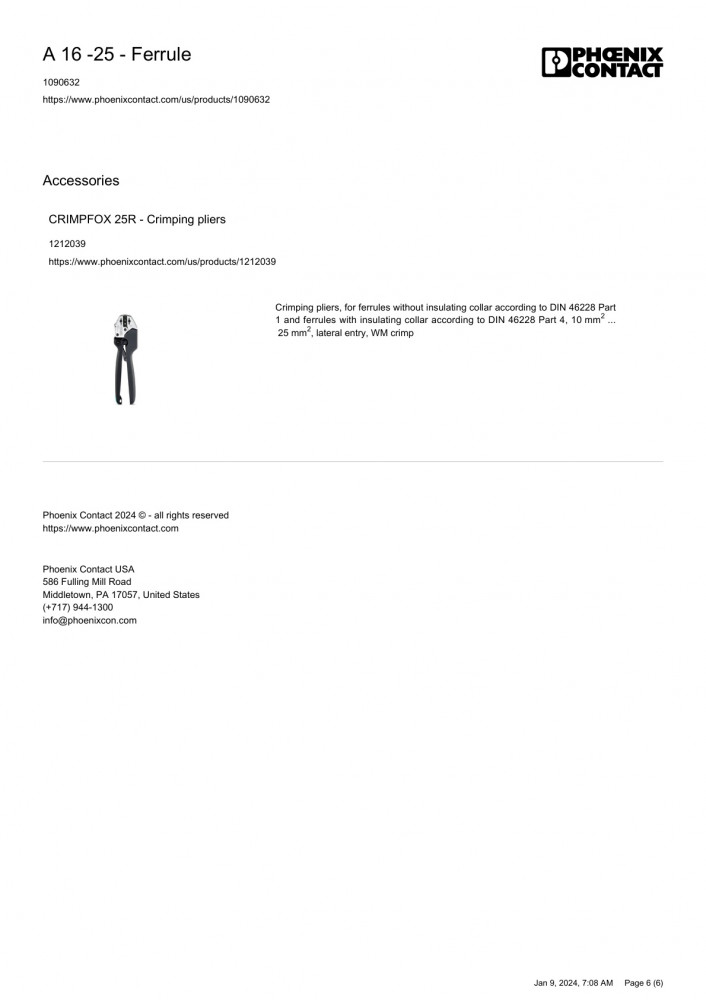Phoenix Contact 1090632 technical document page 6