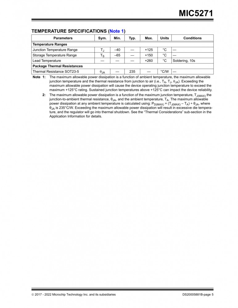 MIC5271 datasheet page 5