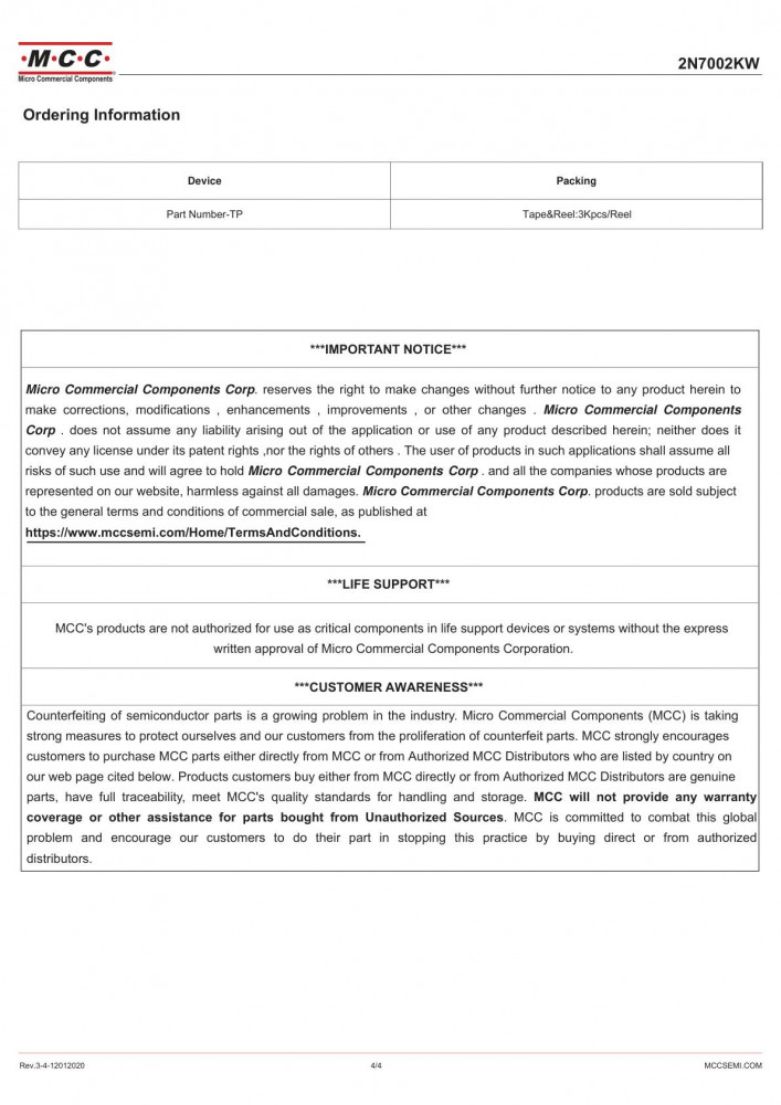 2N7002KW-TP datasheet page 4