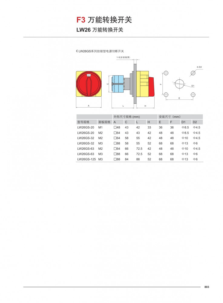 LW26GS series document page 4