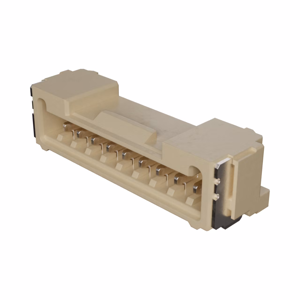 Micro-Lock 1.25mm Pitch Single-Row Right-Angle Header, Beige, 9 Circuits for sale