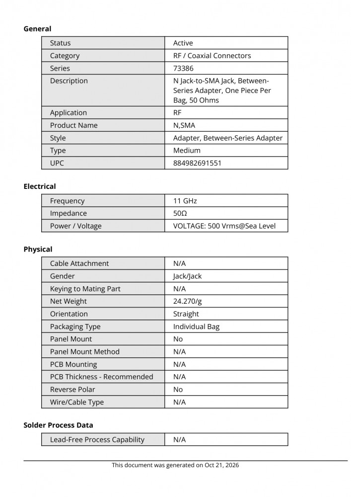 MOLEX 733860141 product document, page 2