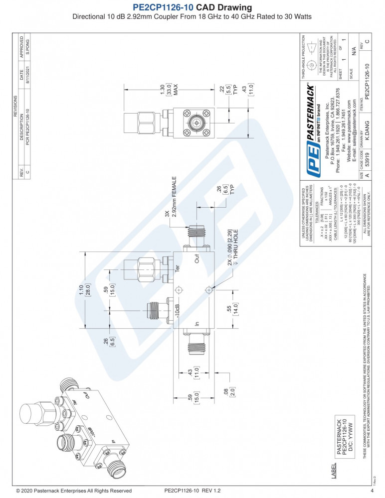 PE2CP1126-10 technical document page 4