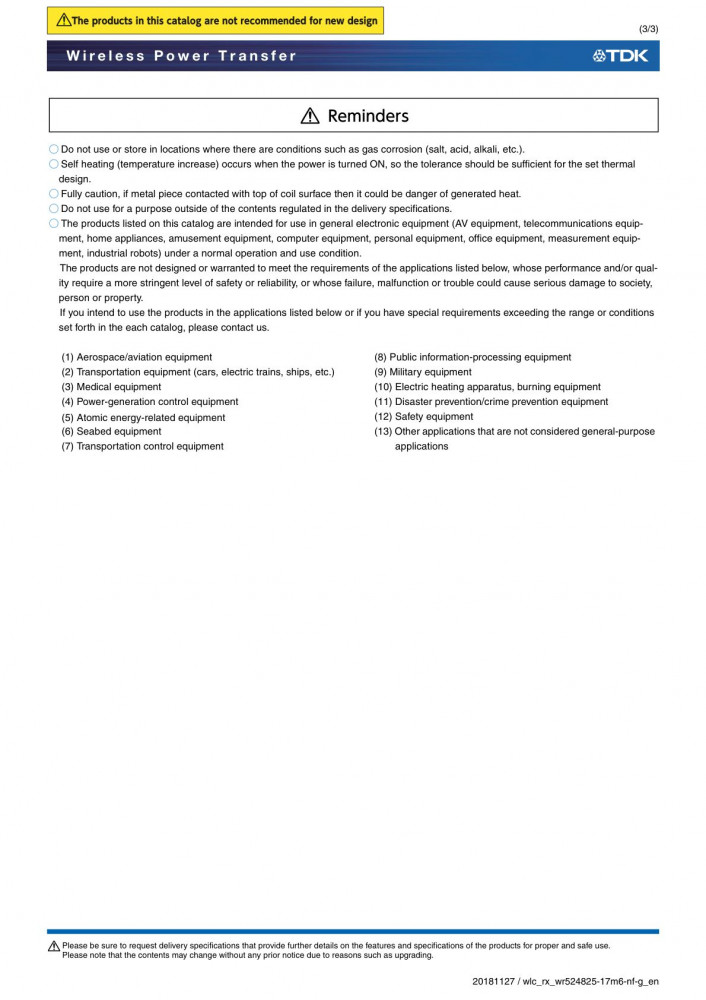 TDK WR524825-17M6-NF-G technical document page 3