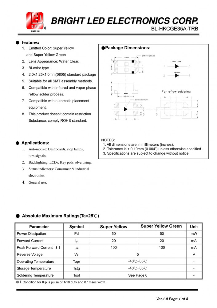 BL-HKCGE35A-TRB technical document page 1