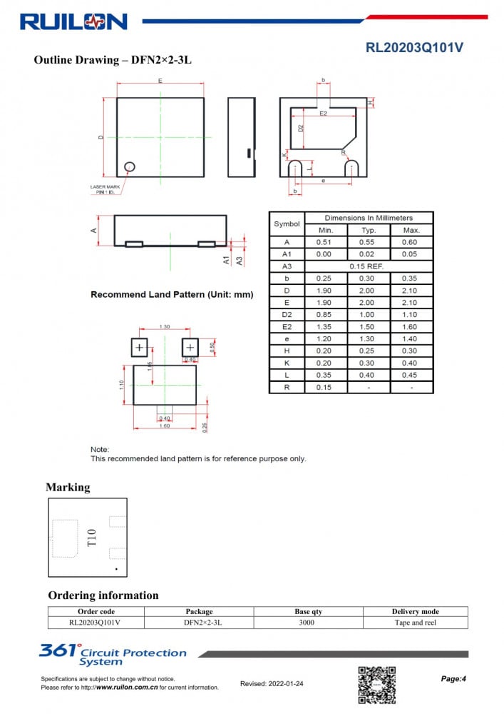 RL20203Q101V datasheet page 4