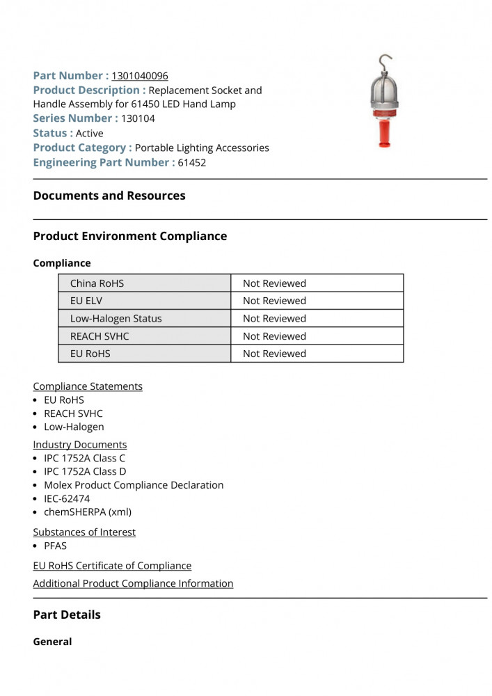 1301040096 product document image, page 1