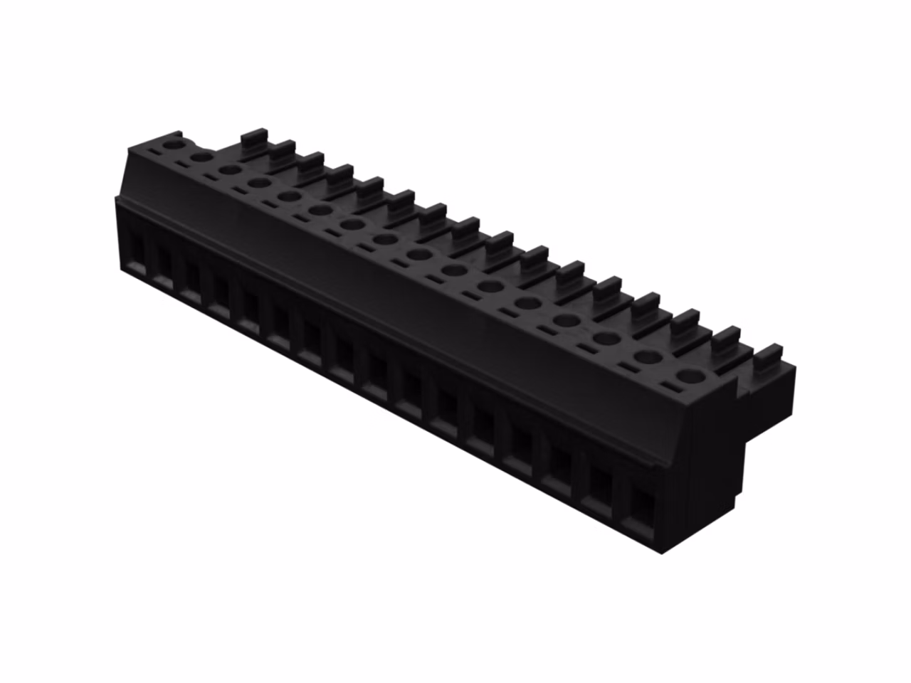 3.81mm Pitch Eurostyle Horizontal Plug, Gold (Au) Plated, Black, 16 Circuits for sale
