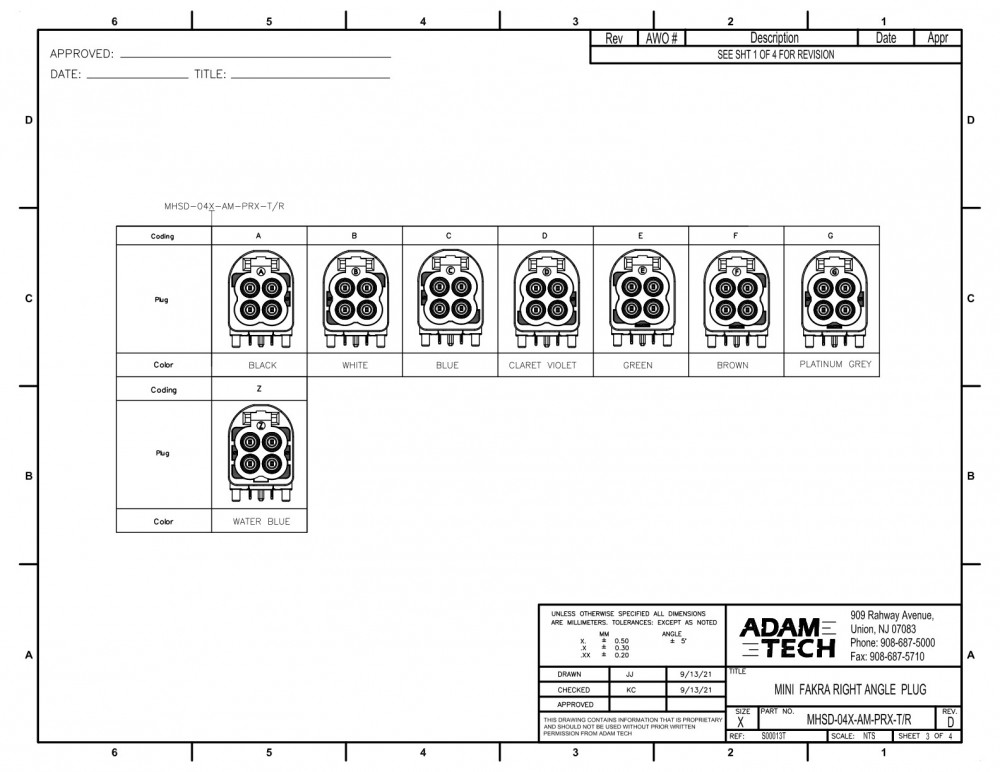 ADAM TECH MHSD-04A-AM-PRA-TR drawing sheet 3