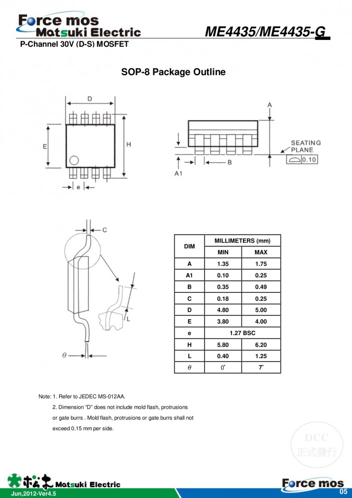 ME4435 datasheet page 5