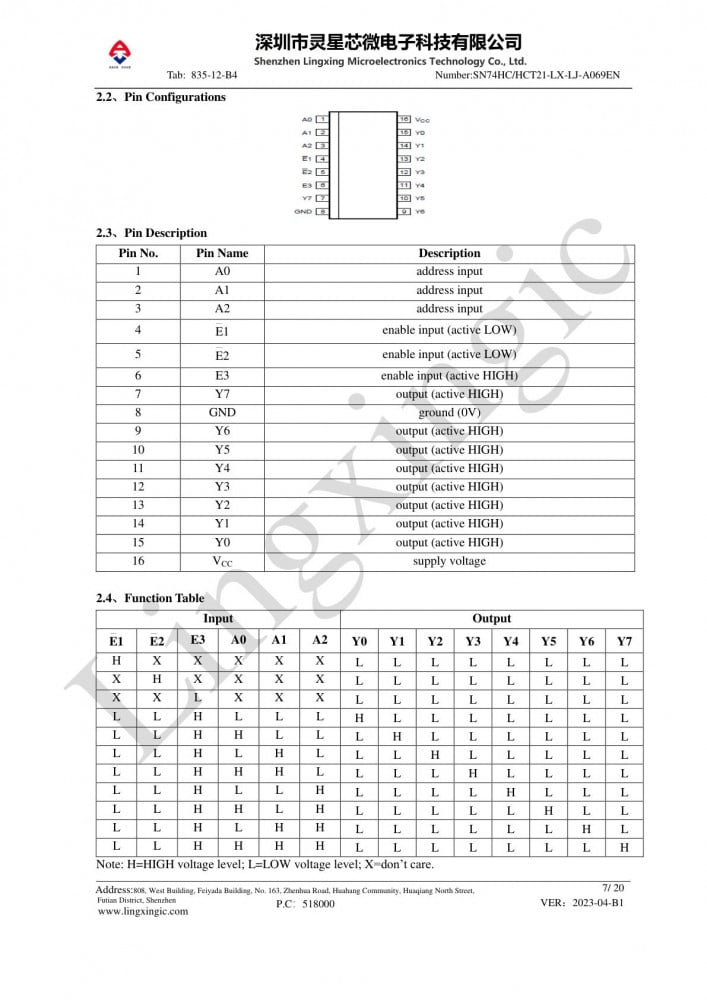 SN74HC238 datasheet page 7
