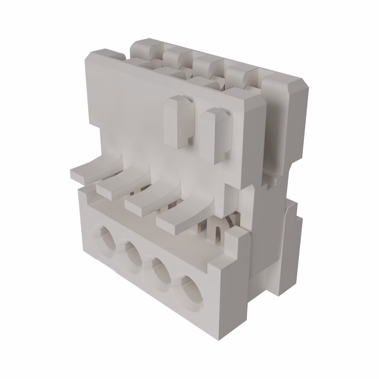 Appli-Mate RAST 2.5 Female Connector, 2.50mm Pitch, 4 Circuits, Positions A, B and C Removed, Open Endwalls for sale