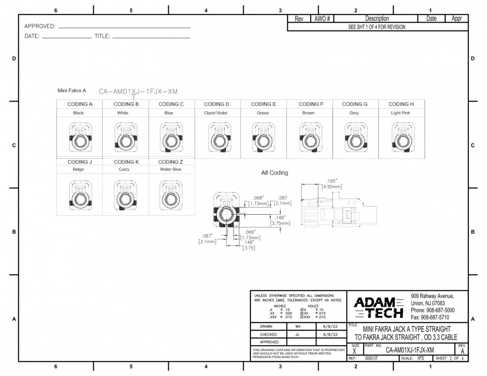 CA-AM01XJ-1FJX-XM technical drawing page 2