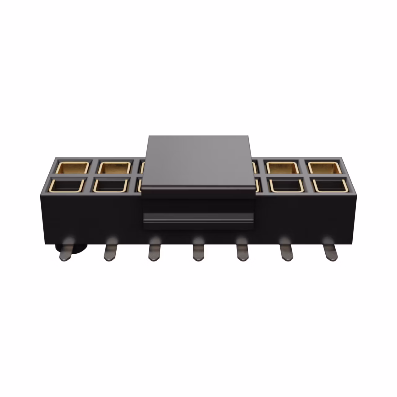 2.00mm Pitch Milli-Grid Receptacle, Surface Mount, Bottom Entry, 0.13µm Gold (Au) Plating, 14 Circuits, with Pick-and-Place Cap, with Peg, Tape and Reel, Lead-Free for sale