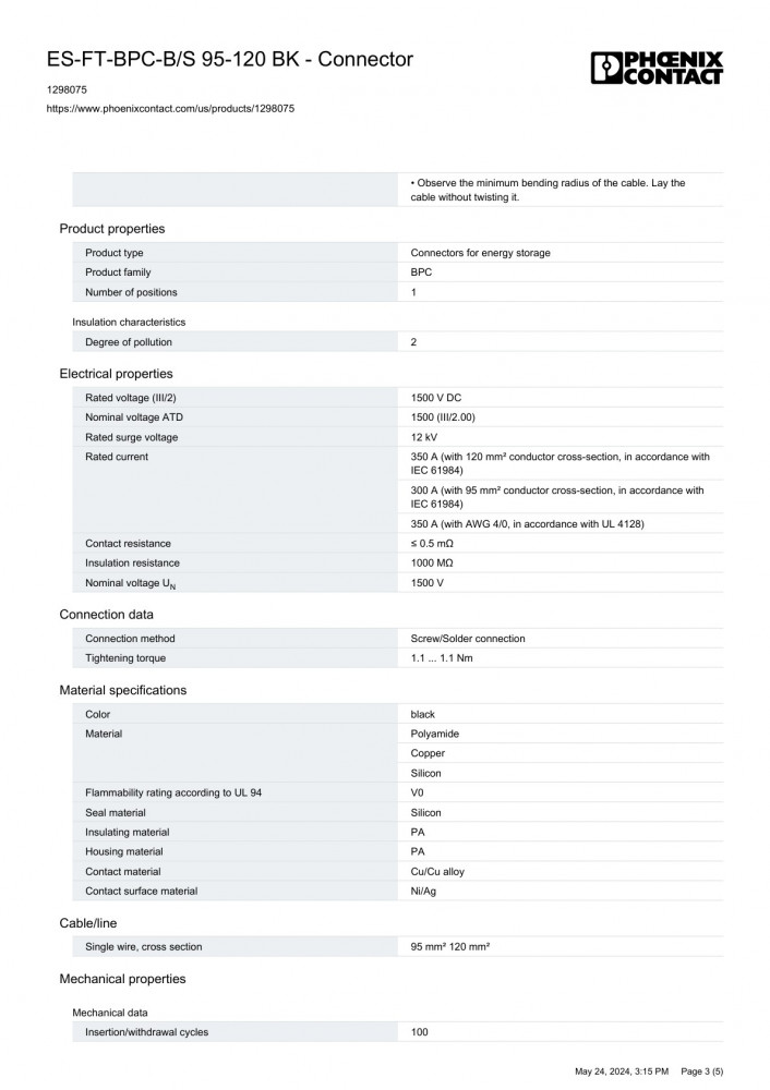 Phoenix Contact 1298075 technical document page 3