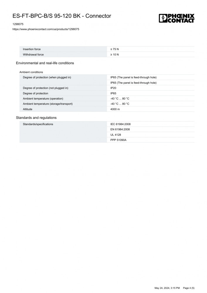 Phoenix Contact 1298075 technical document page 4