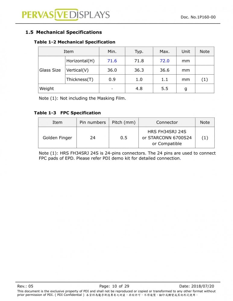 E2266HS092 specification page 10