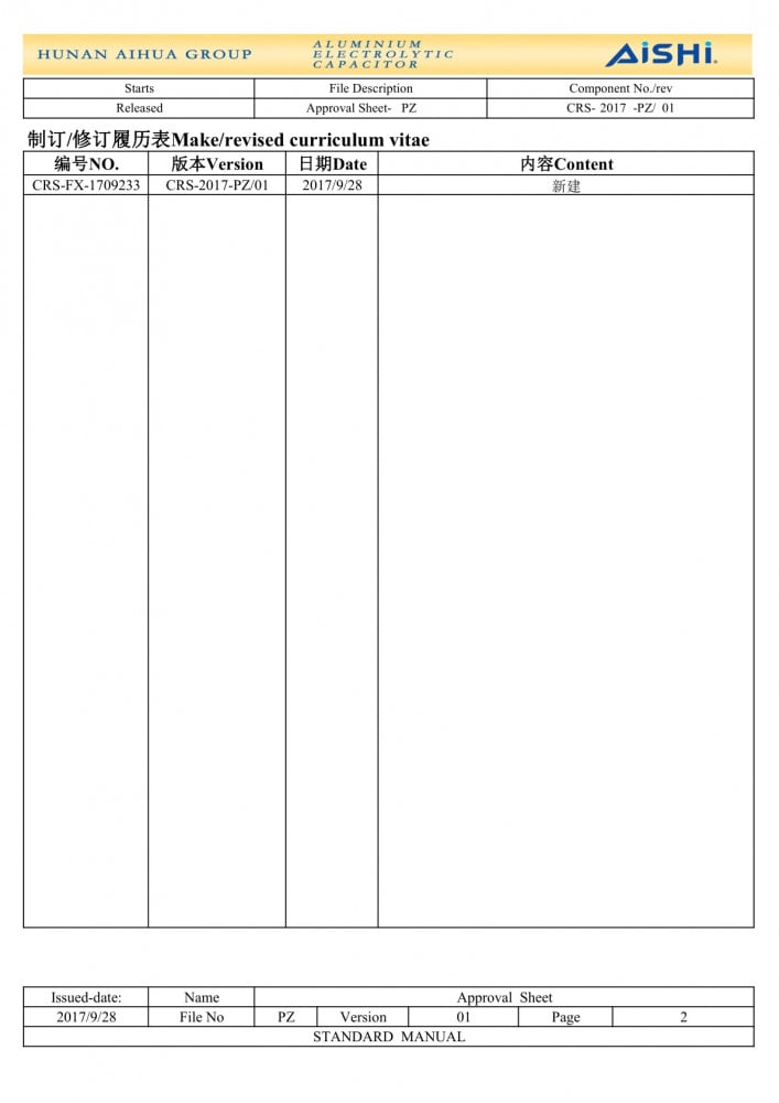 AISHI PZ specification page 2