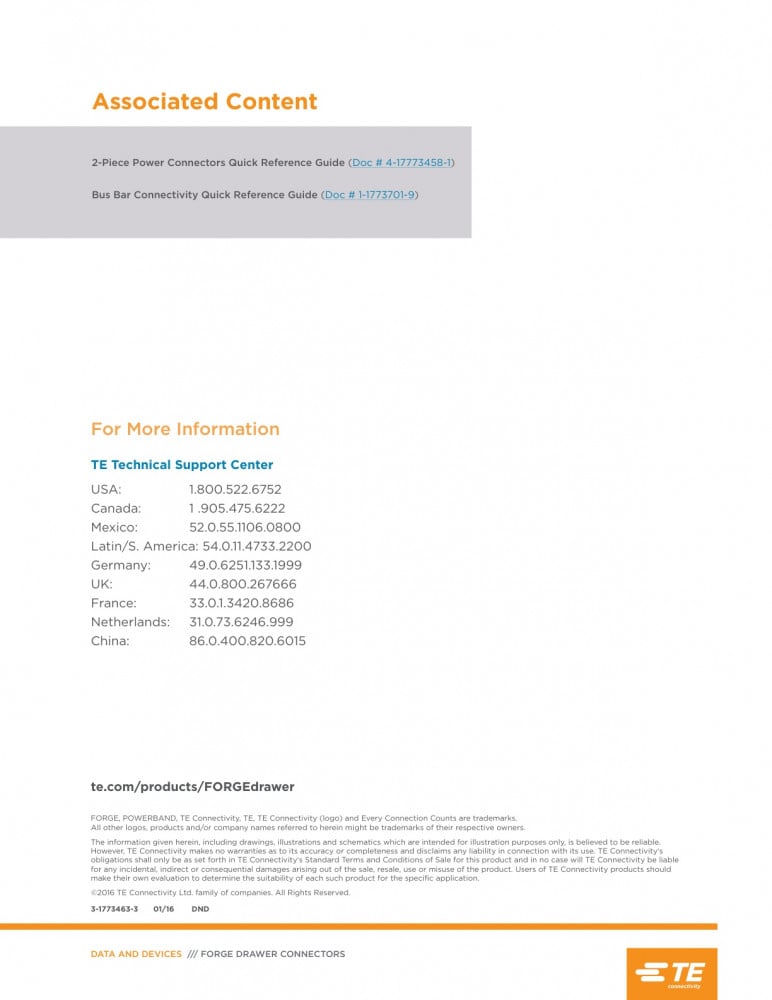 FORGE Drawer Connector document page 4
